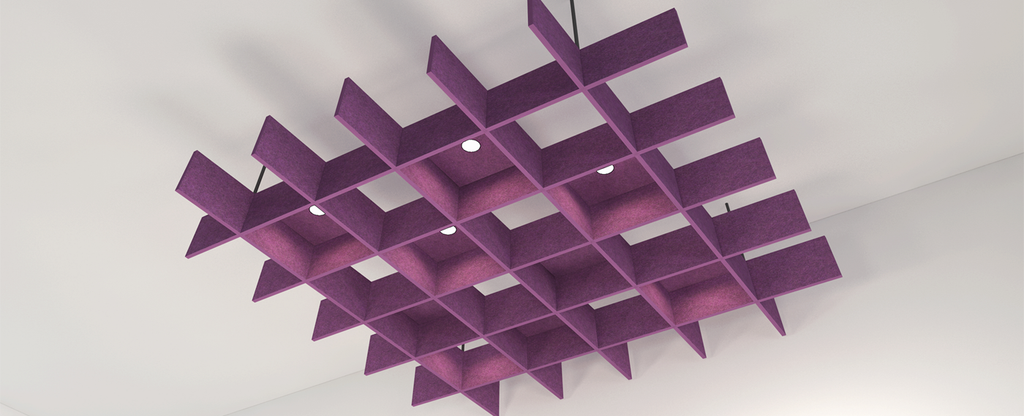 Intersecting Acoustic Ceiling Panels | High-Performance PET Baffles ...