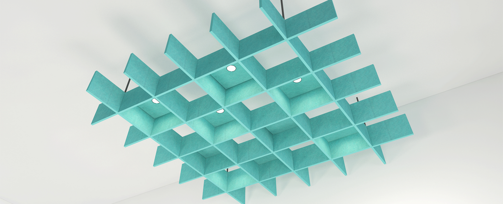 Intersecting Acoustic Ceiling Panels | High-Performance PET Baffles ...